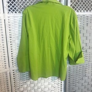 Fred David | Tops | Fred David Stretch Blouse Lime Green Women Top 4 ...